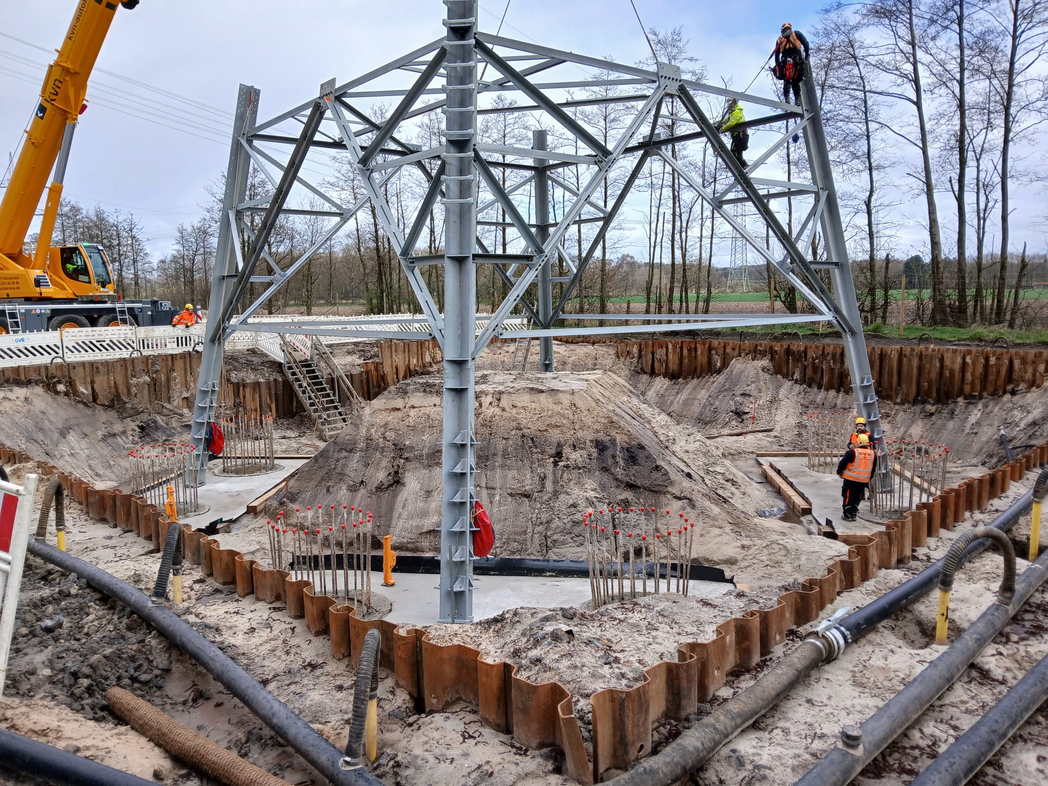 70 Mastfundamente für 380KV-Ostküstenleitung, Ulzburg - Lübeck | KÄMPFE ...